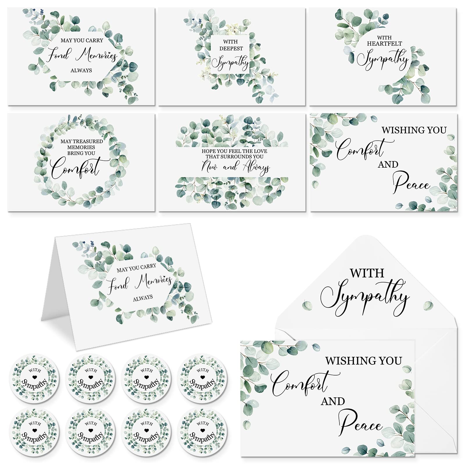 Buy 48 Pack Sympathy Cards with Envelopes Memorial Card Sympathy Cards ...