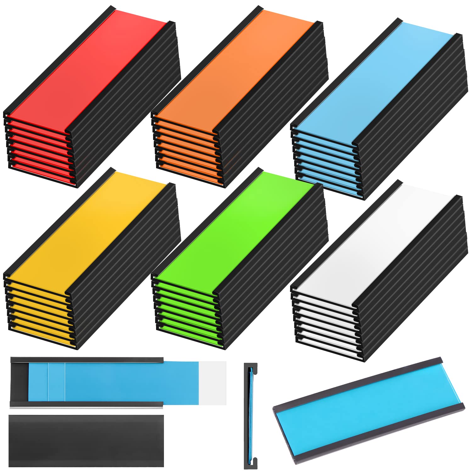 Buy Pack of 120 Magnetic Label Holder"C" Channel Magnetic Labels Racks ...