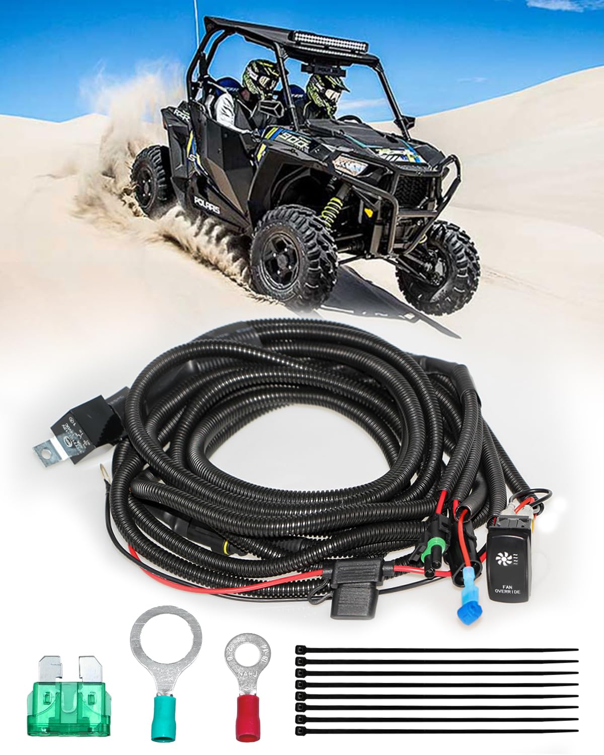 Snapklik.com : Belinous ATV UTV Fan Override Switch Kit