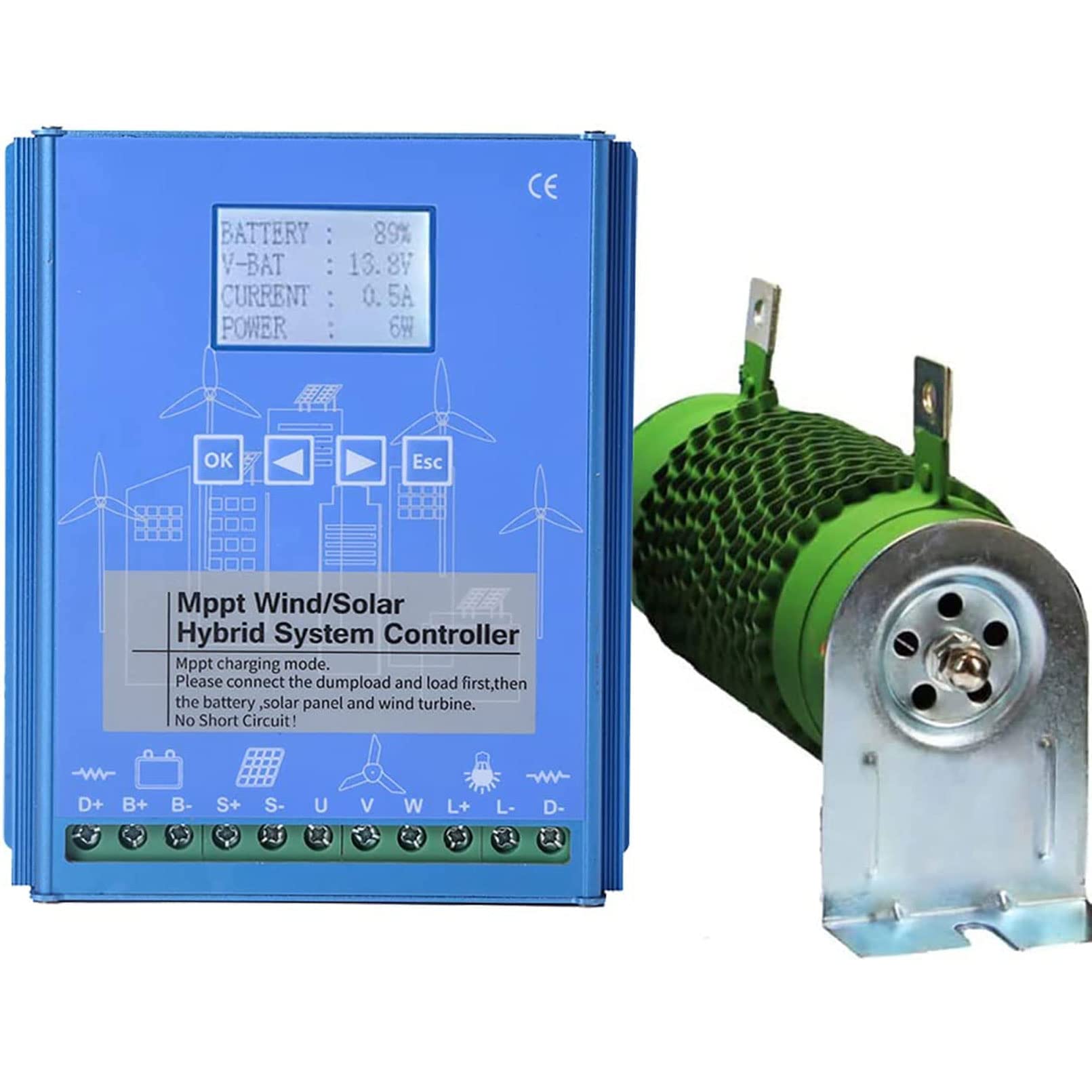 Buy KALMTE Wind Solar Hybrid Charge Controller, 14000W Wind Solar Panel ...