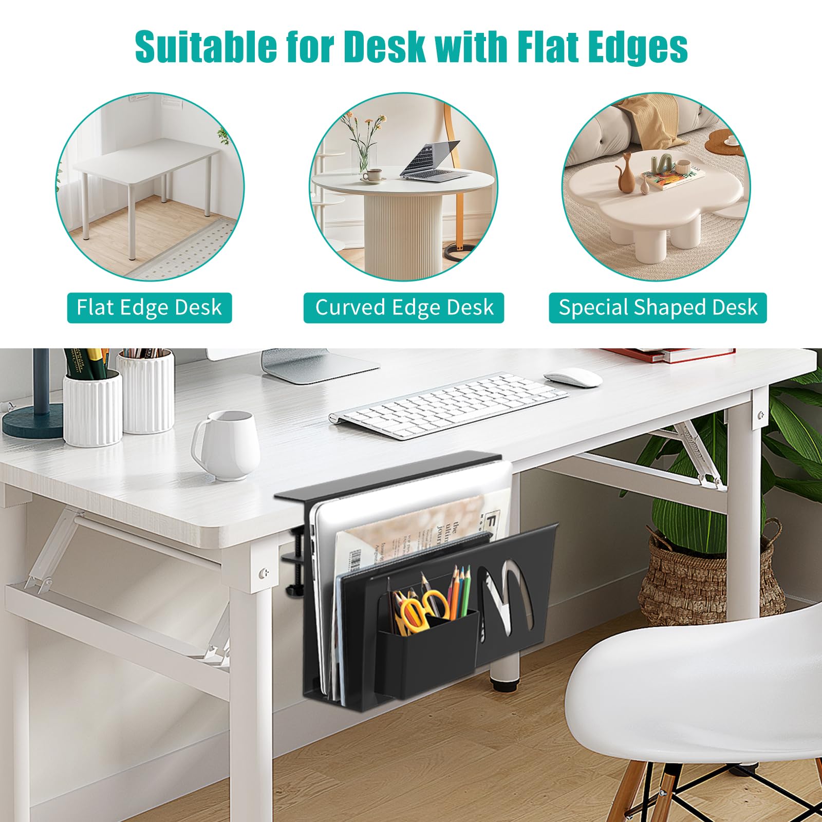 Snapklik.com : Reaeng Desk Side Storage No Drill, Under Desk Storage ...
