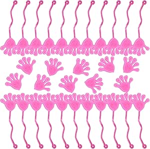 Amazon.com: Lunmon 24pcs Rose Red Sticky Hands Bulk Stretchy Sticky ...