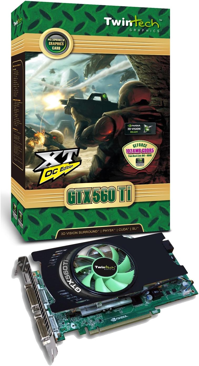 Twintech GeForce GTX 560 Ti OC Nvidia Graphics Card PCIe 2.0/1024 MB ...