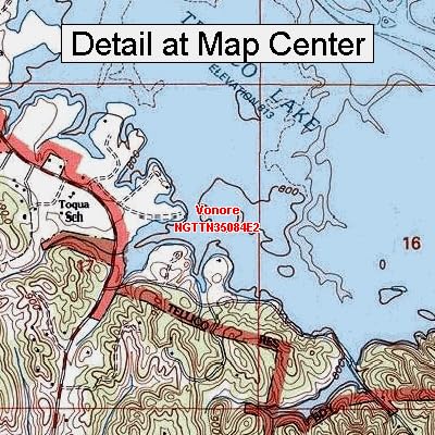 Amazon.com: USGS Topographic Quadrangle Map - Vonore, Tennessee (Folded ...