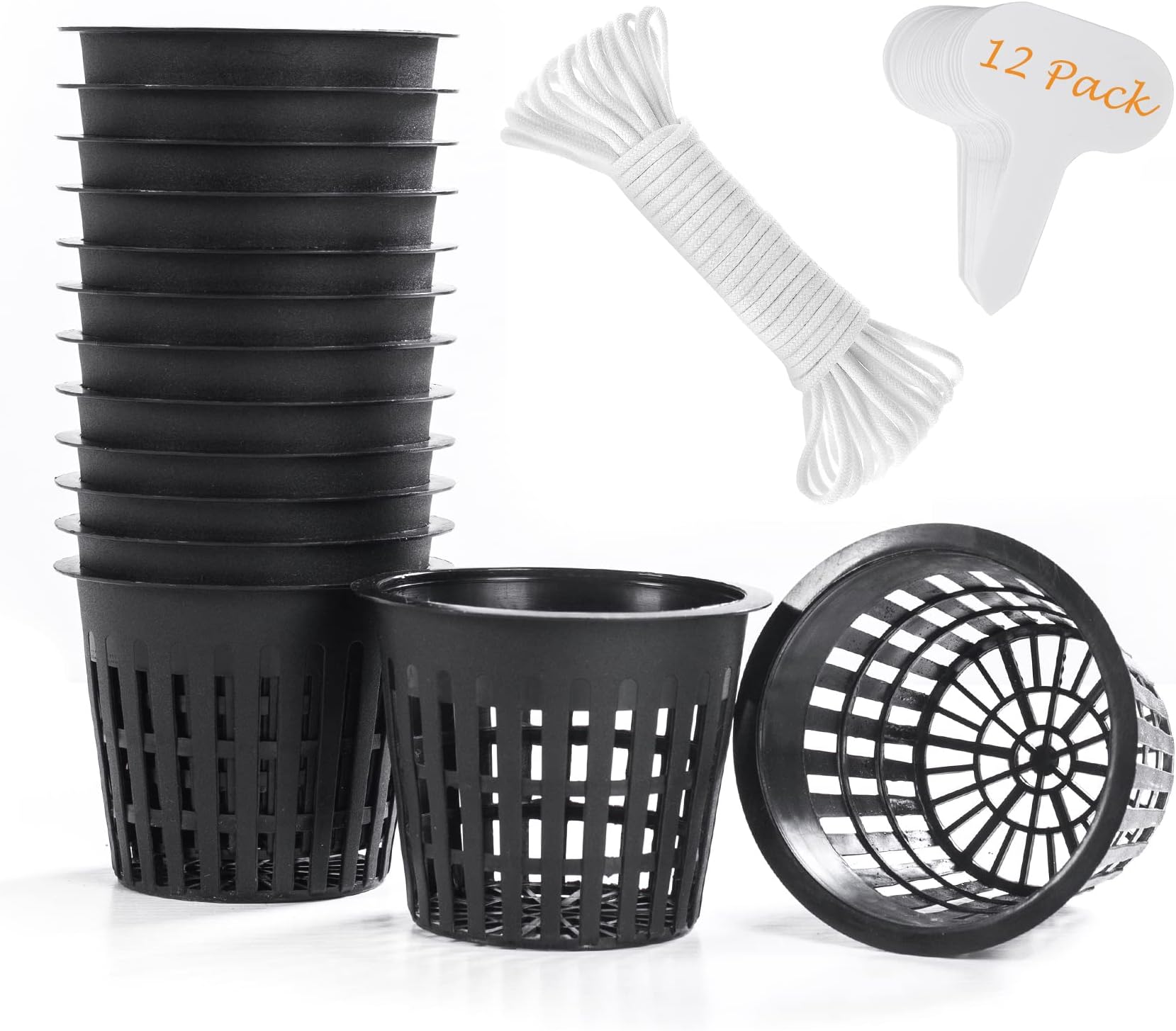 Amazon.com: 6 in. Wide Lip Bucket Basket - Round Plant Container with ...