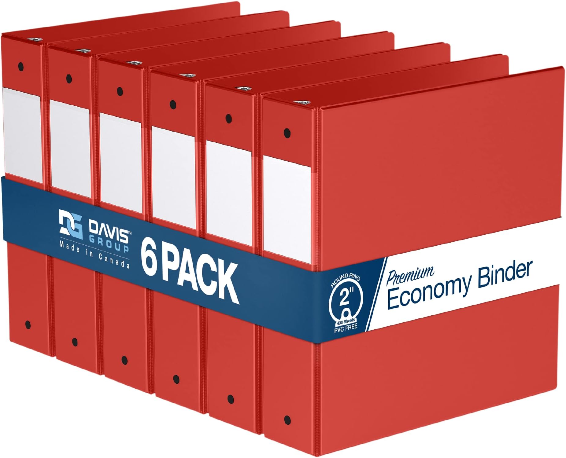 Amazon.com : Premium Economy 2-Inch Binders, 3-Ring Binders for School ...