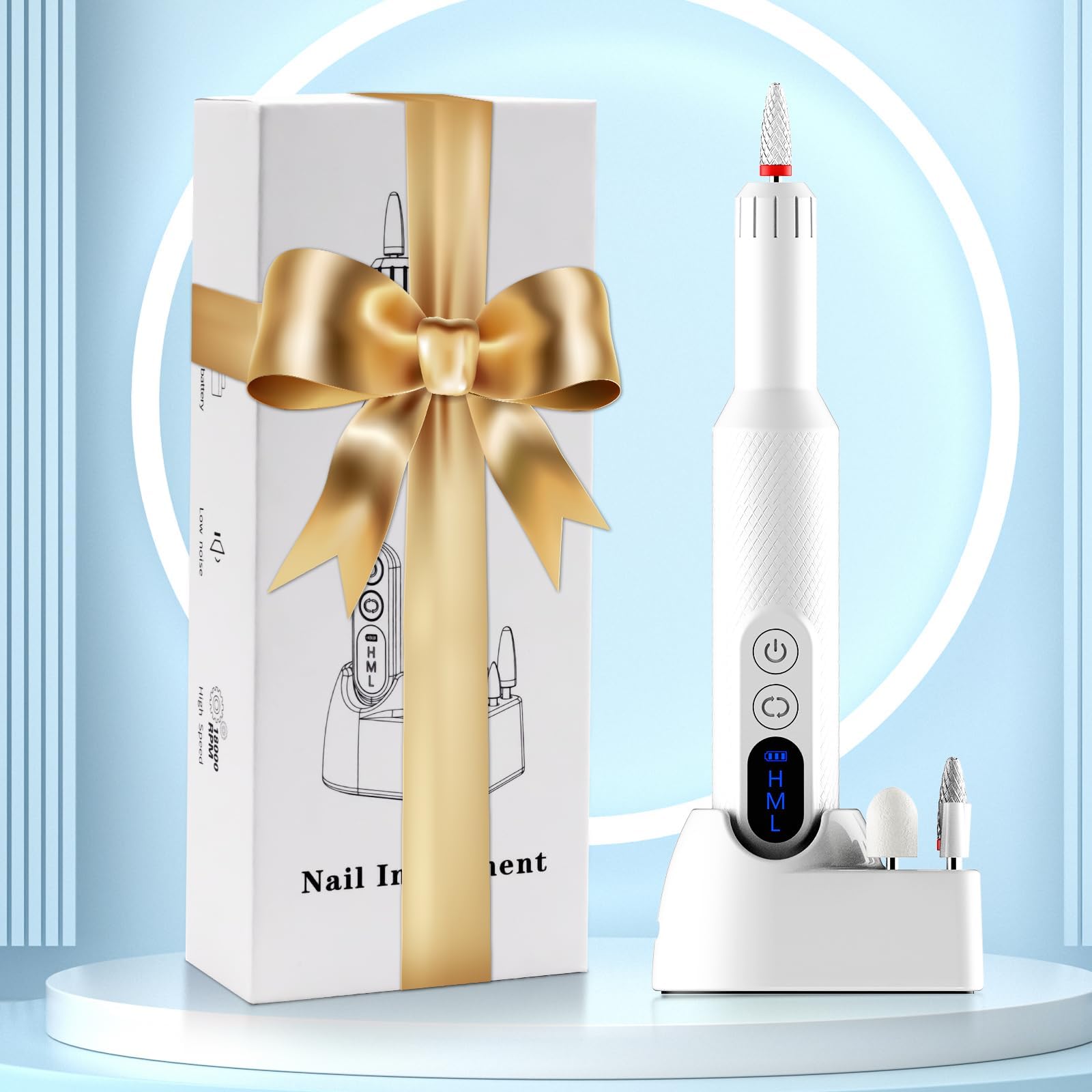 Amazon.com: Electric Nail File Cordless Acrylic Nail Kit Portable ...
