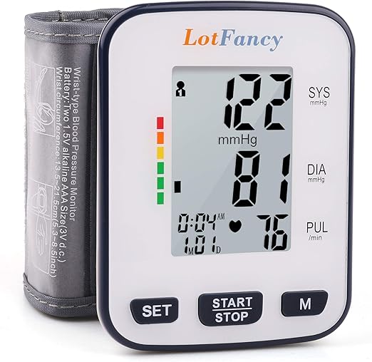 Amazon.com: LotFancy Wrist Blood Pressure Monitor for Home Use ...