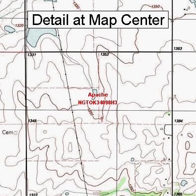 Amazon.com : USGS Topographic Quadrangle Map - Apache, Oklahoma (Folded ...