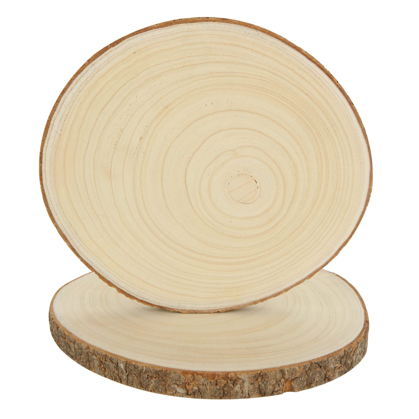 YOUNTHYE 2PCS Wood Slices Large Log Slices for Crafts, 24-28CM Large ...