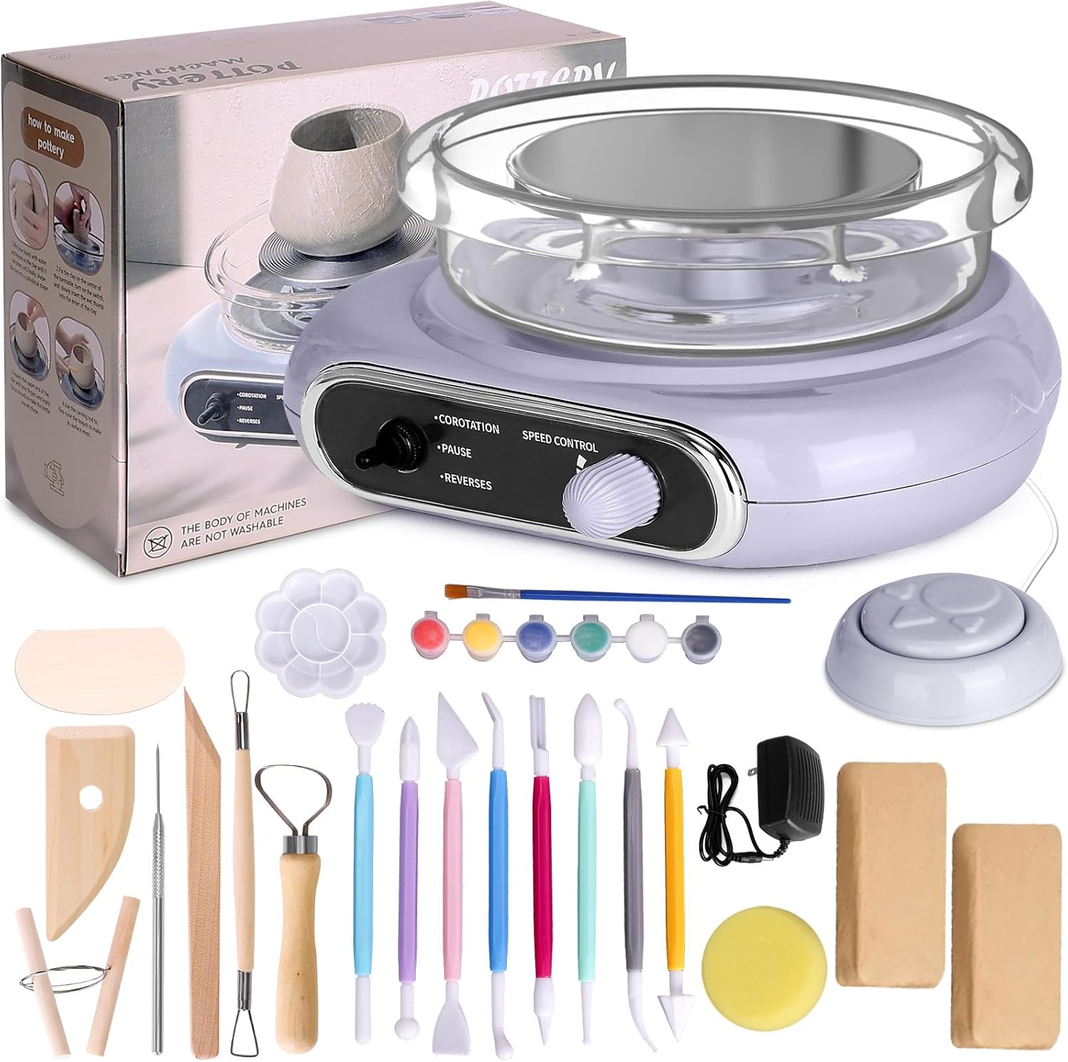 Amazon.com: cenoz Mini Pottery Wheel Kit - 4.7" Pottery Wheel for ...