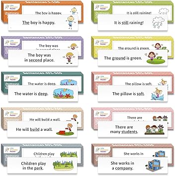 Amazon.com: 1,000 Sight Word Sentence cards with Picture + Sentence ...