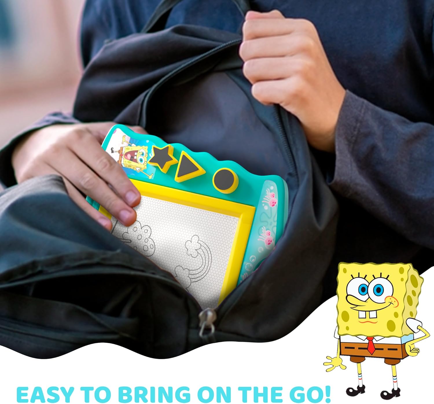 SpongeBob Squarepants Magnetic Drawing Board with Stylus and 3 Stamps ...