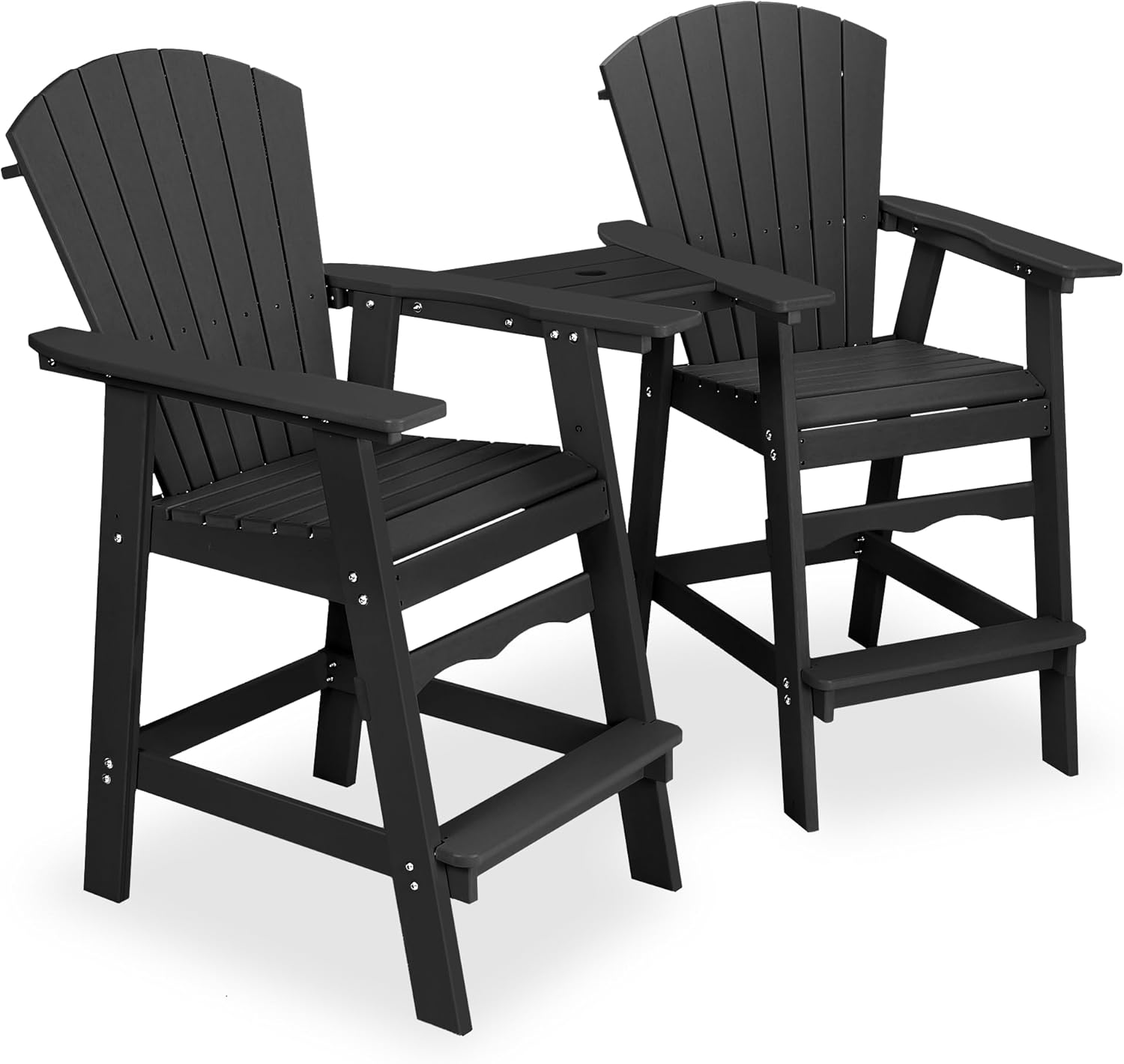 Amazon.com: Aoorun Outdoor Chair Set of 2, Tall Adirondack Chairs (30.7" D x 27.9" W x 51.9" H ...