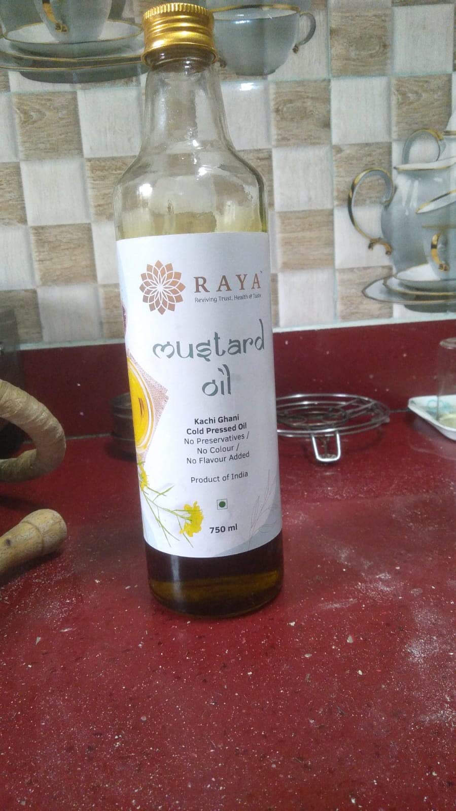 RAYA Premium Mustard/Sarso Oil (750 ml) – Cold Pressed & Unrefined ...