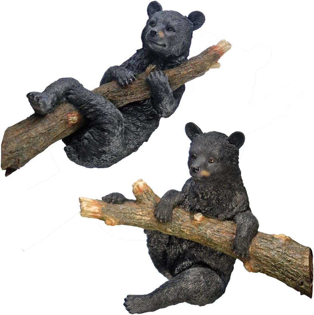 Design Toscano Up a Tree Hanging Black Bear Cub Statues: Climbing and ...