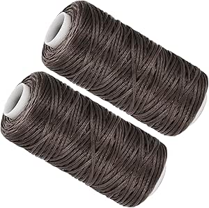 Kozelo 2pcs Leather Waxed Sewing Thread -[1mm (150D/16)) x 55 Yards ...