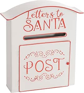 HOMCOM Christmas Post Box, Letters to Santa Mailbox, Wall Mounted ...