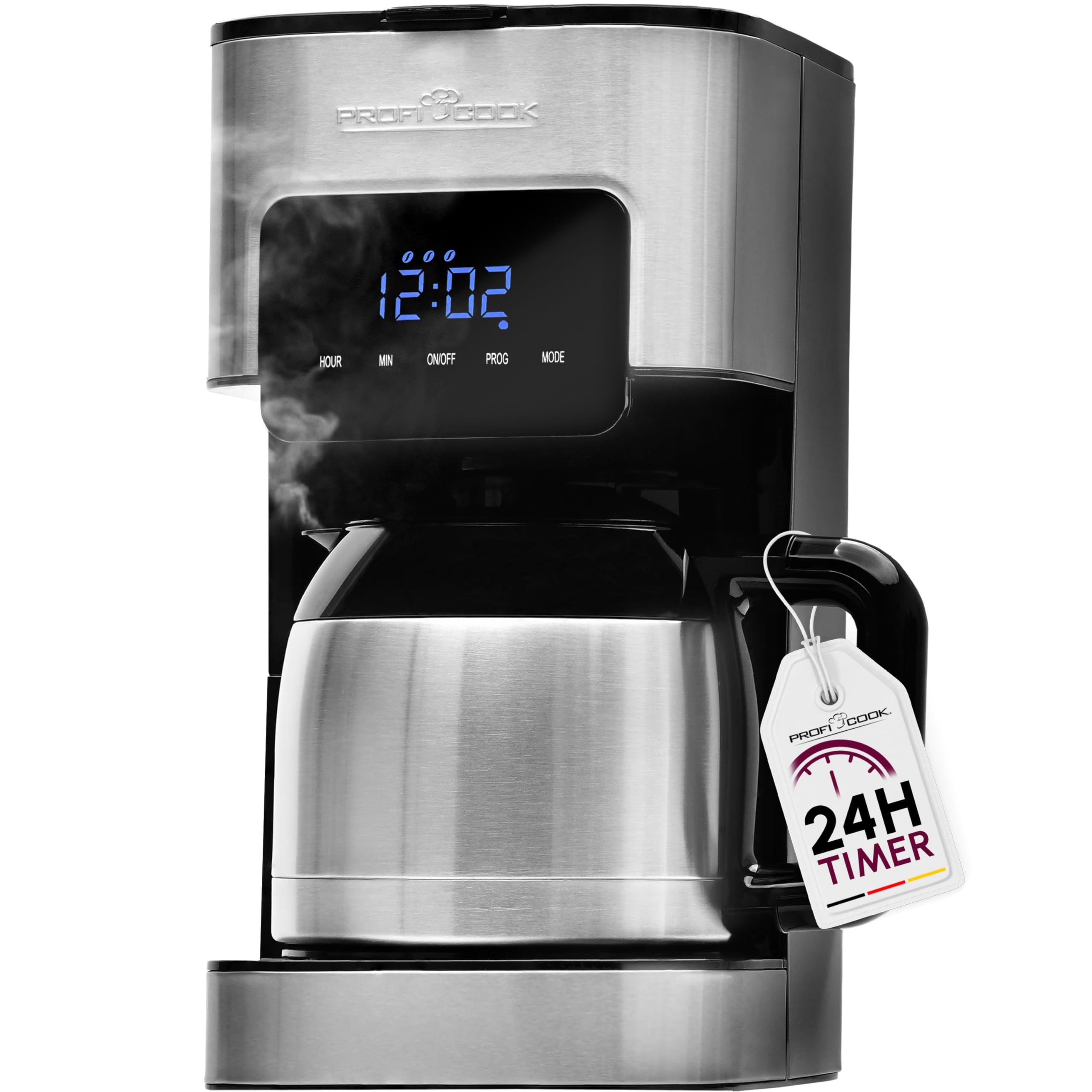 Profi Cook PC-KA 1191 Coffee Machine, 8-10 Cups, Timer, Sensor Touch ...