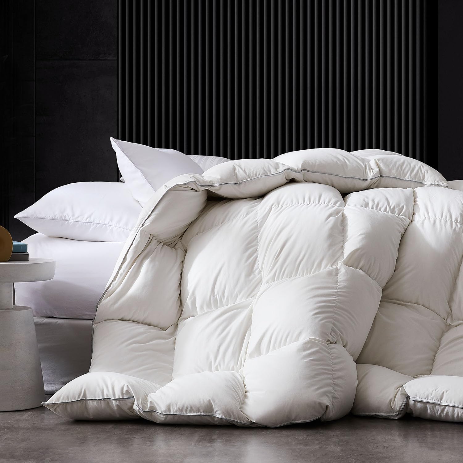 Amazon.com: HOMELYSIAN Feather Down Comforter Twin，White Twin Comforter ...