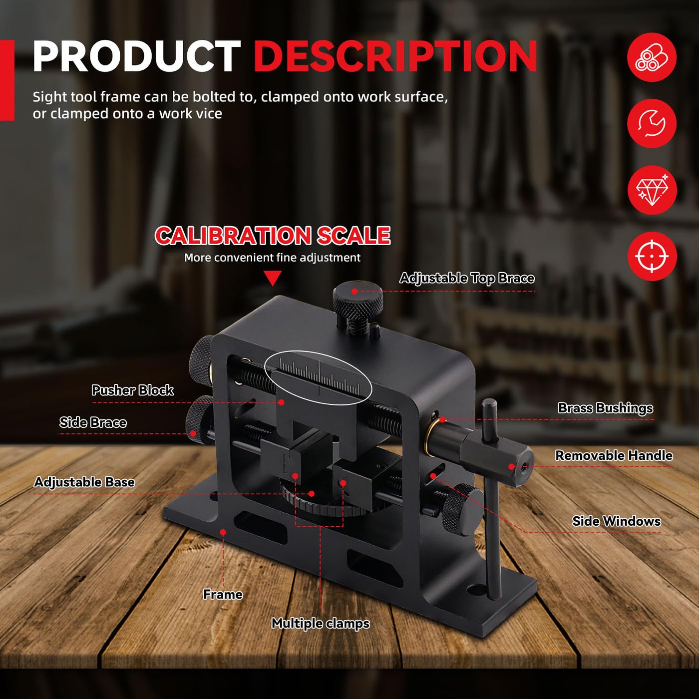 Snapklik.com : LLPTA 1pc Black Heavy Duty Universal Pistol Dovetailed ...