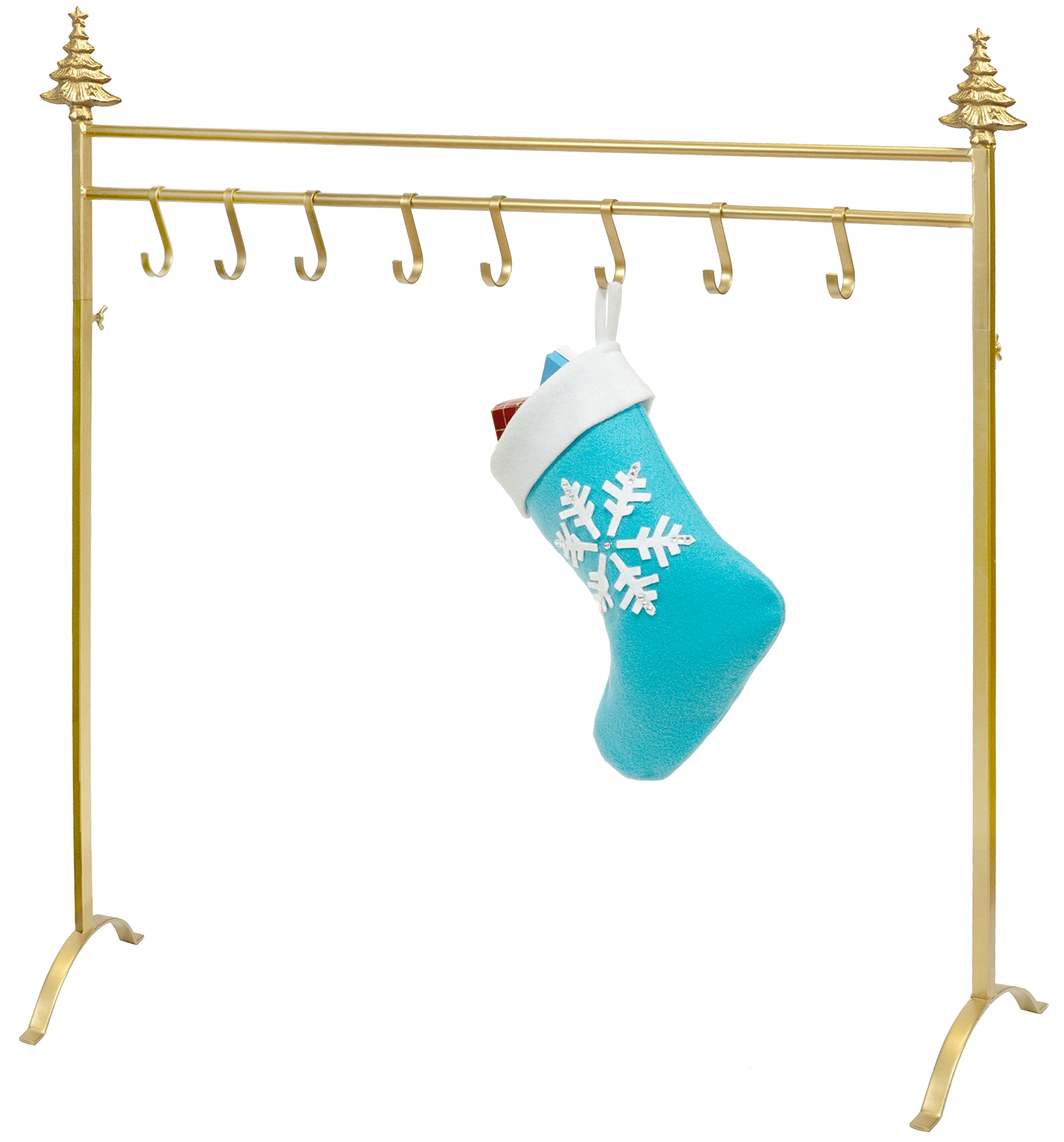Red Co. 37.5” Christmas Tree Metal Freestanding Stocking Holder Stand ...