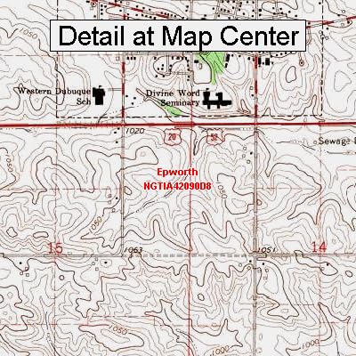 Amazon.com: USGS Topographic Quadrangle Map - Epworth, Iowa (Folded ...