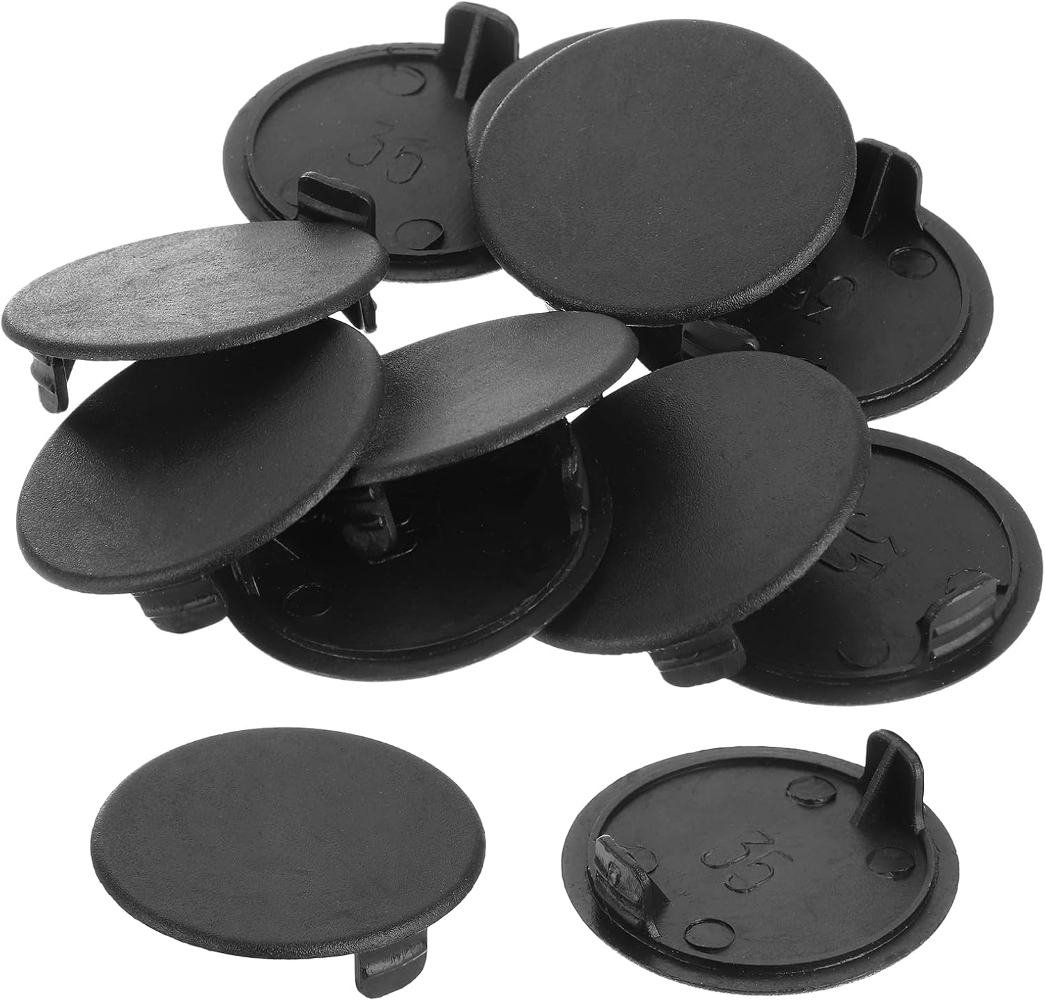 Amazon.com: uxcell 10Pcs Hinge Hole Covers, 35mm(1-3/8") Dia Plastic ...