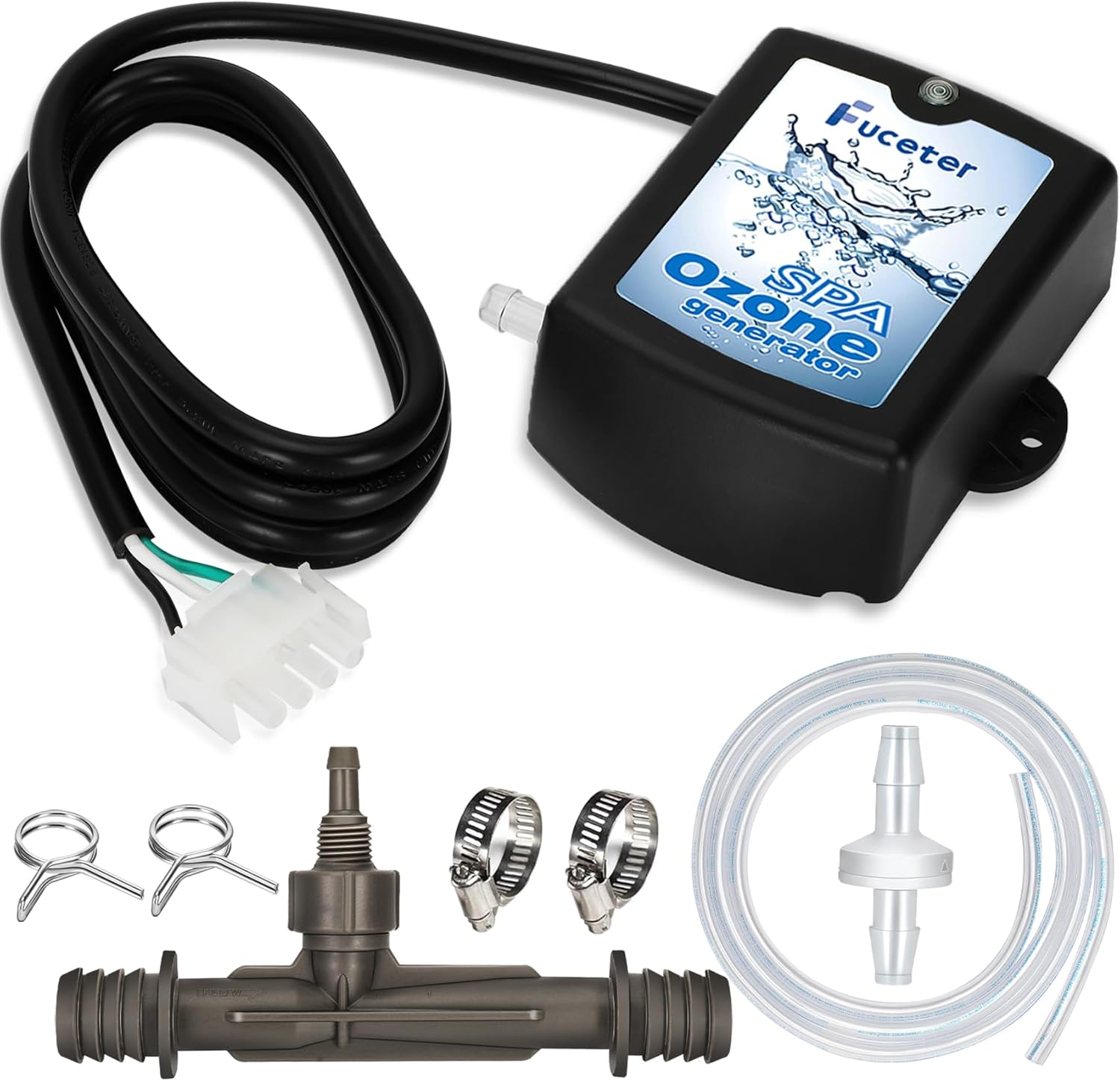 Amazon.com: Fuceter Spa Ozone Generator Kit with Venturi Injector, Ozone Generator for Hot Tub ...