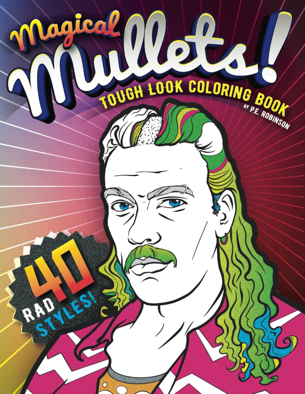 Snapklik.com : Magical Mullets Tough Look Coloring Book