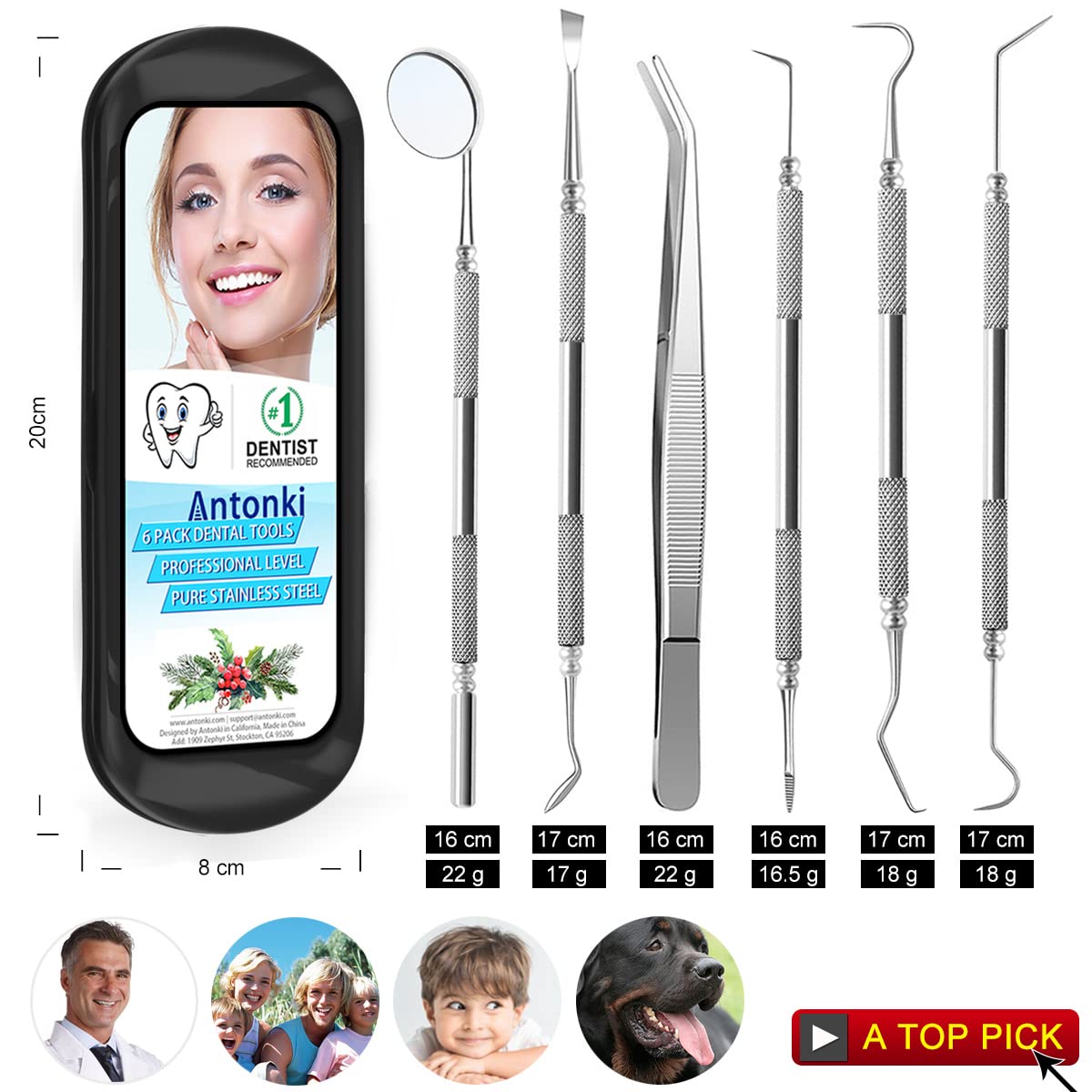 Snapklik.com : Antonki Dental Cleaning Tools, Dental Hygiene Kit, Teeth ...