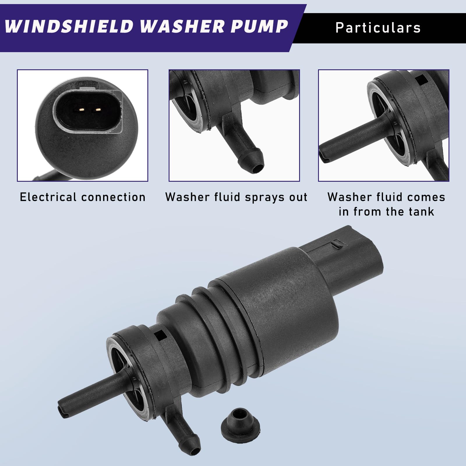 Windshield Washer Pump Suvnie - OEM Replacement For BMW E36, E46, X3 ...