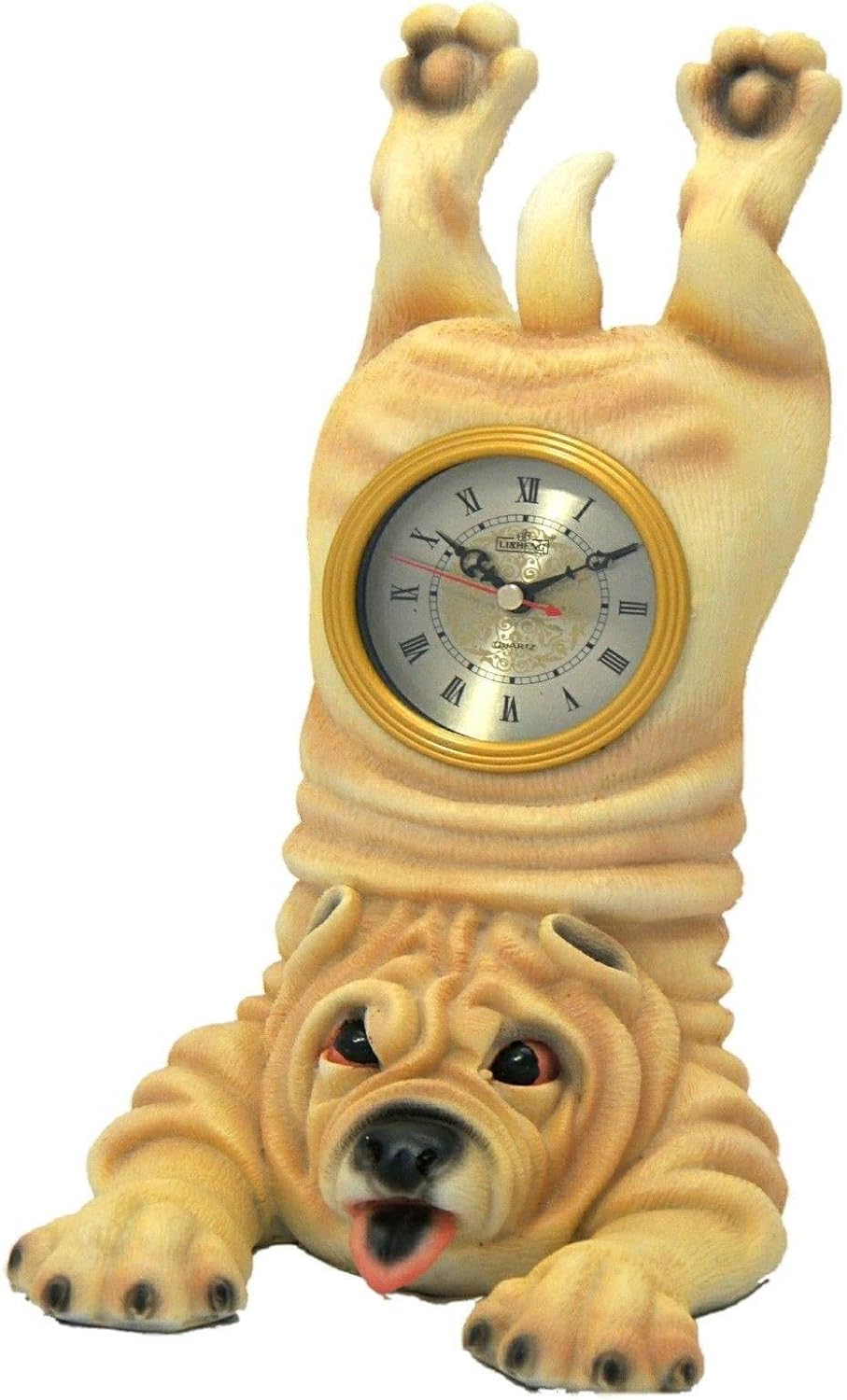 Amazon.com: Bulldog Clock Desk Mantel Table Shelf Decor Animal Figurine ...