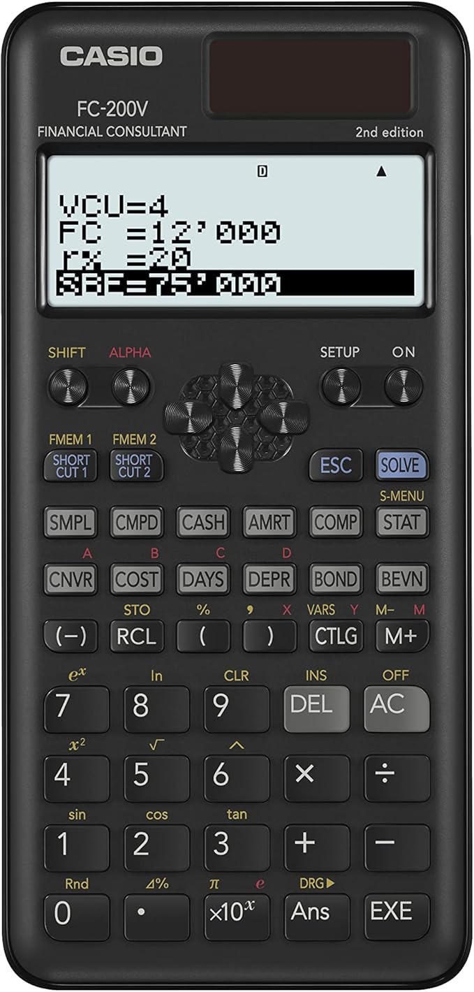 Casio Casio FC 200V2 Financial Calculator : Amazon.co.uk: Stationery ...
