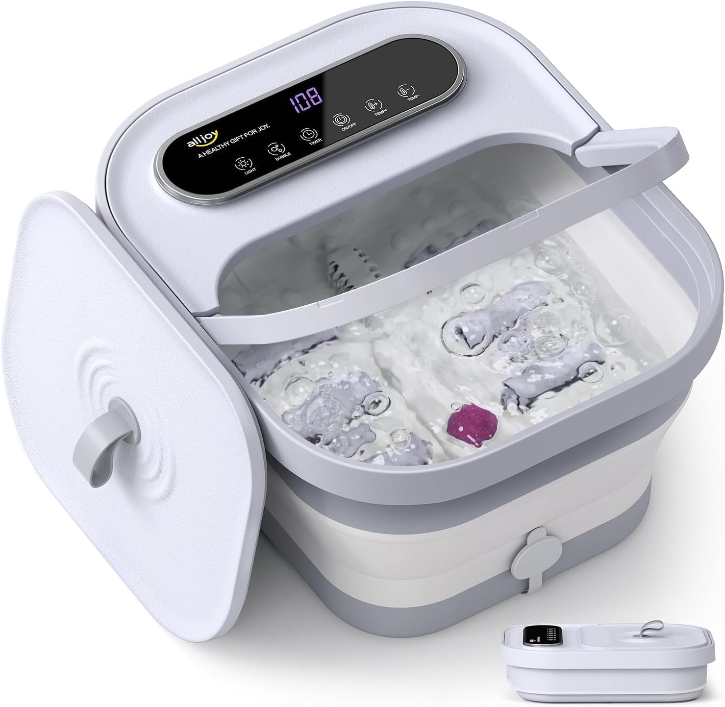 Amazon.com: HOSPAN Collapsible Foot Spa with Heat, Bubble, Red Light ...