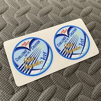 Amazon.co.jp: Blue Impulse 2022 Tour Waterproof Mini Sticker Set of 2 ...