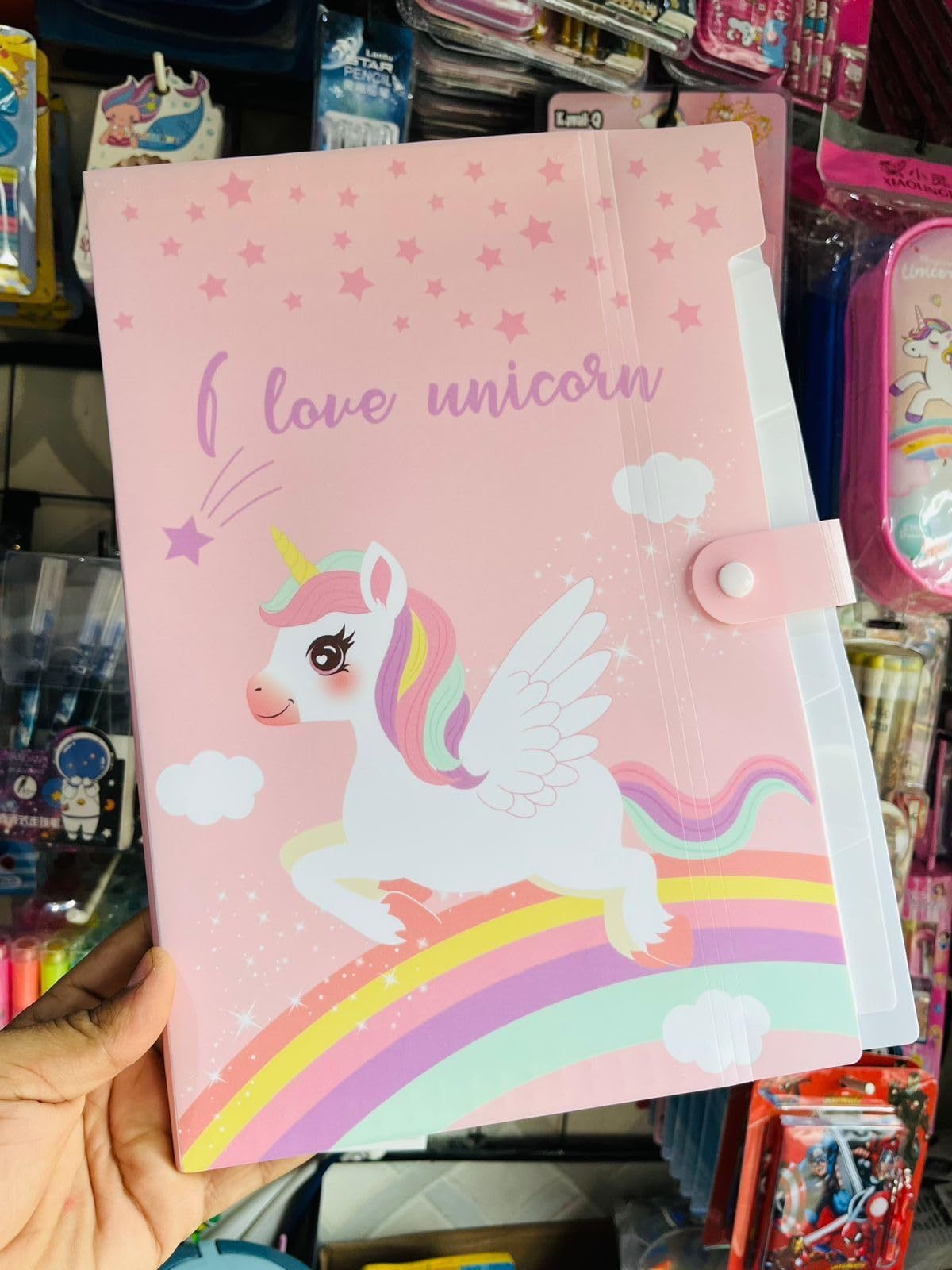 FunBlast Unicorn File Folder with Button Lock – Pack of 2 Pcs Unicorn ...
