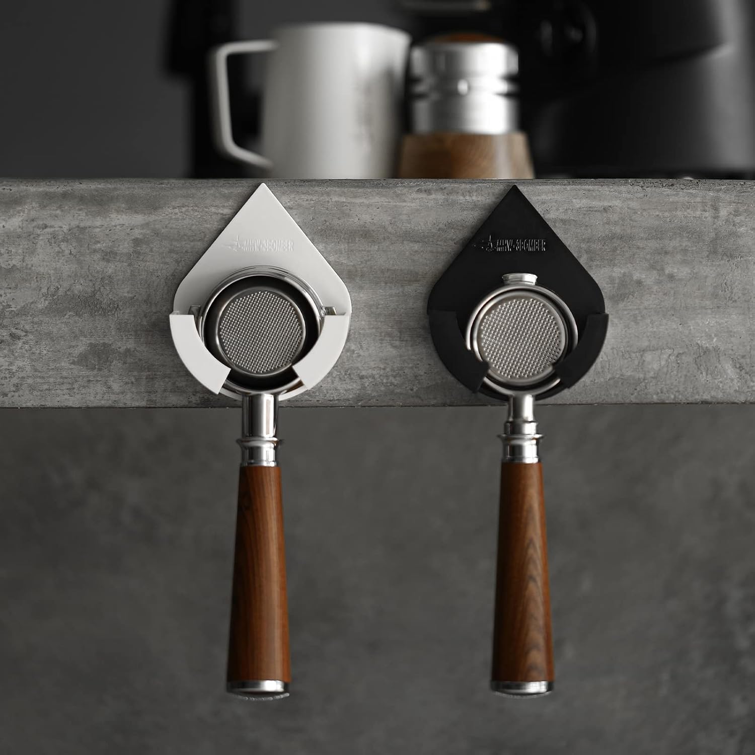 Amazon.com: MHW-3BOMBER Coffee Portafilter Wall Rack Holder 2Pcs Coffee ...