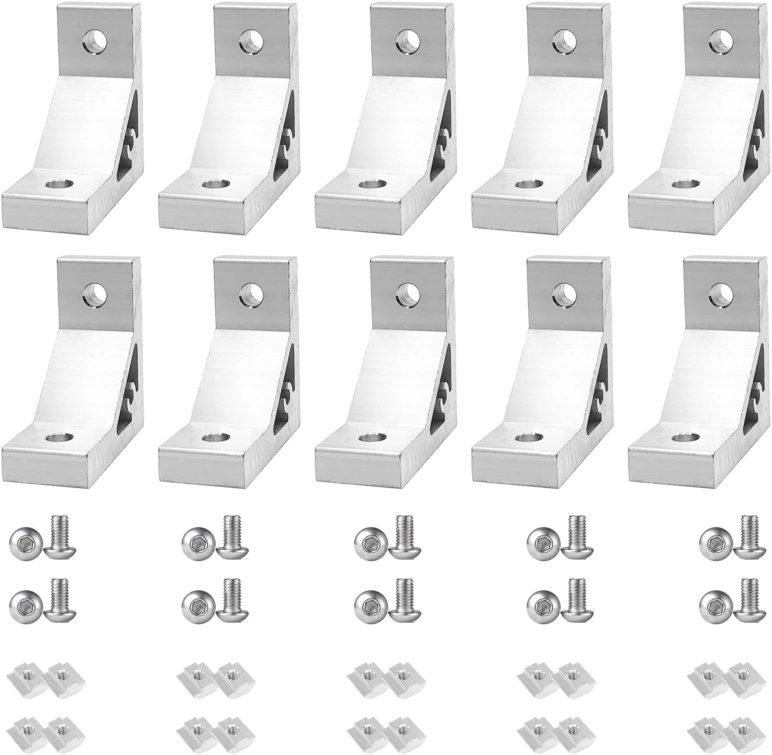 Amazon.com: 10Sets Silver Heavy Duty 2020 Aluminum Extrusion Corner ...