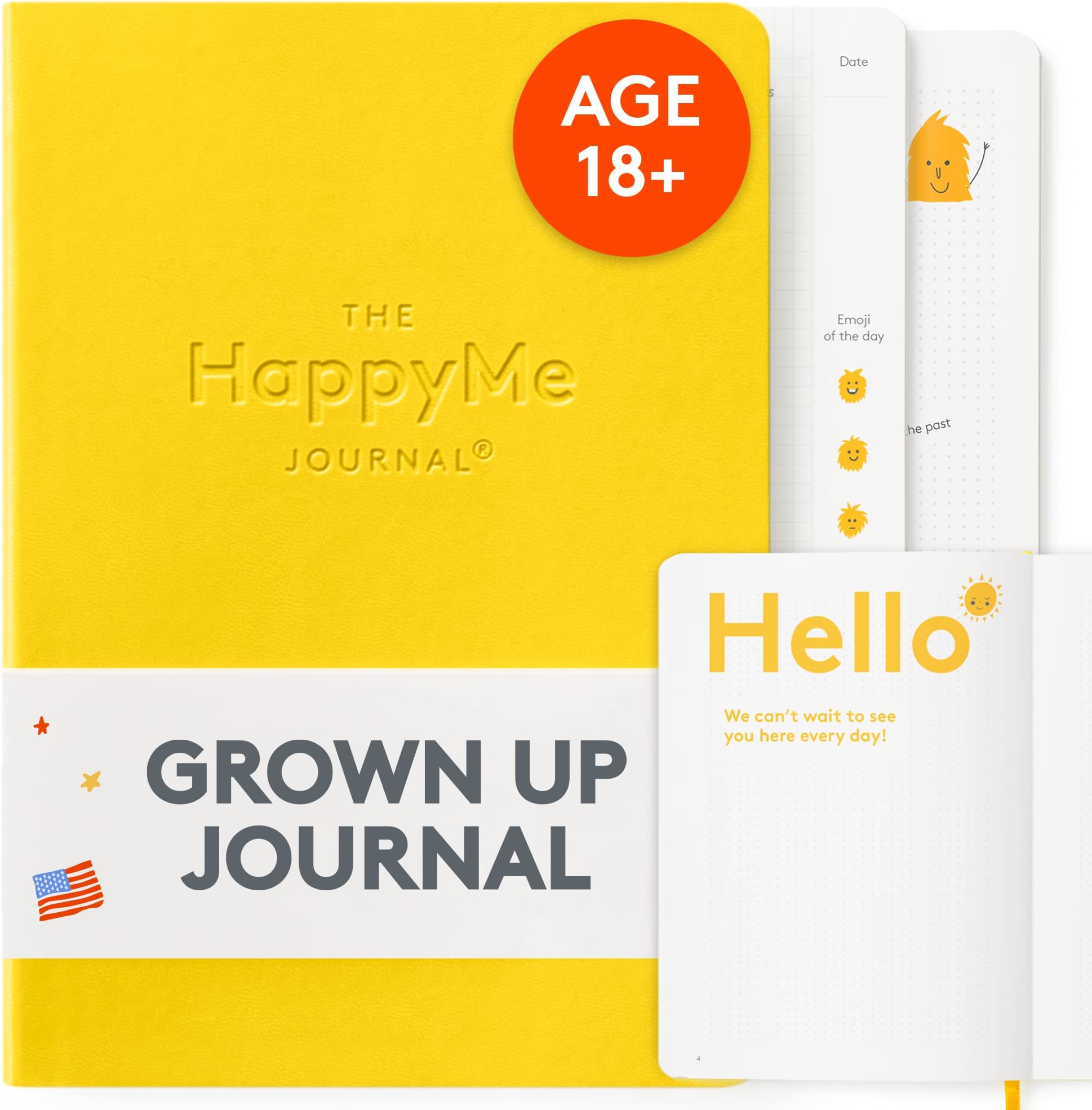 Amazon.com : HappyMe - Adult Growth Journal, Wellness Notebook with 180 ...
