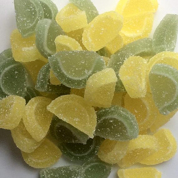 Lemon & Lime Mini Jelly Fruit Slices - Edible Sugar Cake Decorations ...