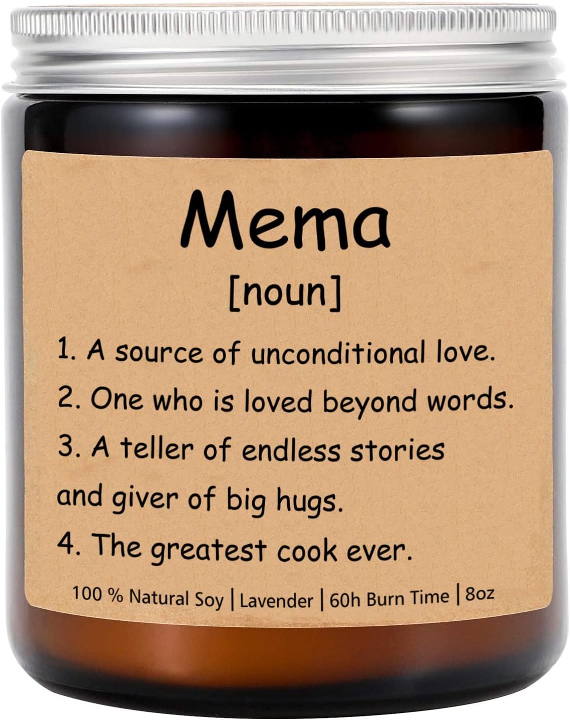 Amazon.com: Mema Noun Candle - Mema Definition Candle - Mema Candle - Mema Gifts for Mother's ...