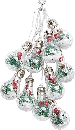 Amazon.com: XUT 13.12 FT Christmas Tree Snow Globe String Lights ...