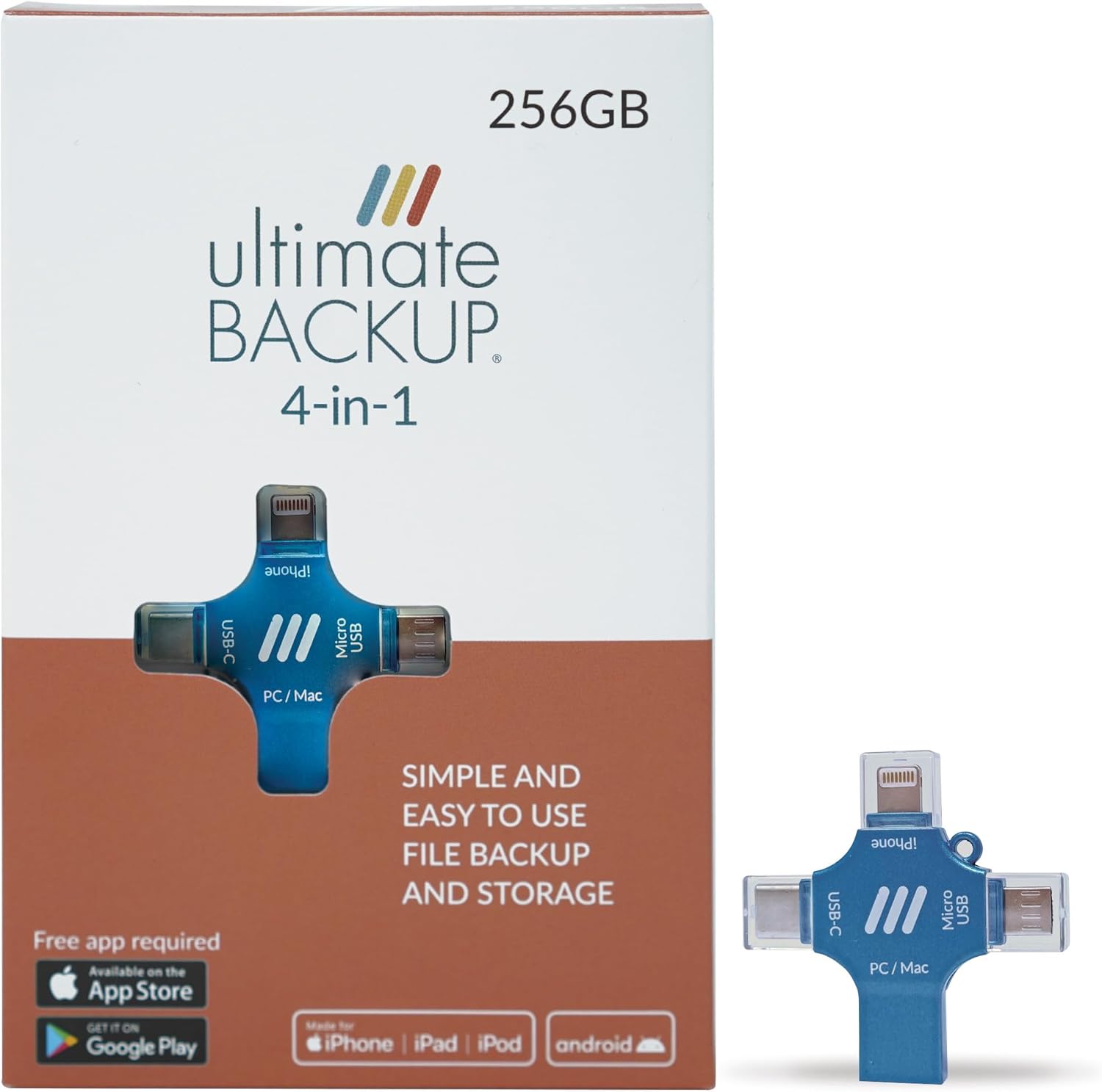 Amazon.com: Ultimate Backup 4-n-1 Photo & Video USB Flash Drive for ...