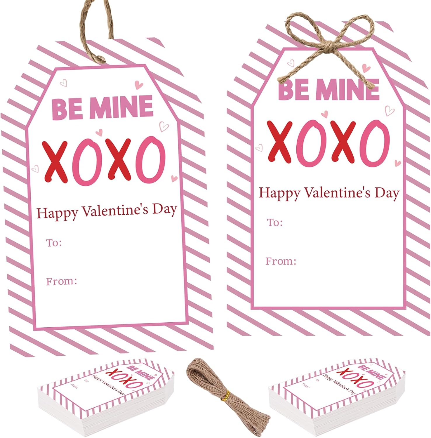 Amazon.com: SerpizePaty 50Pcs Valentines Day Gift Tags, 3.3x2.1 Inch ...