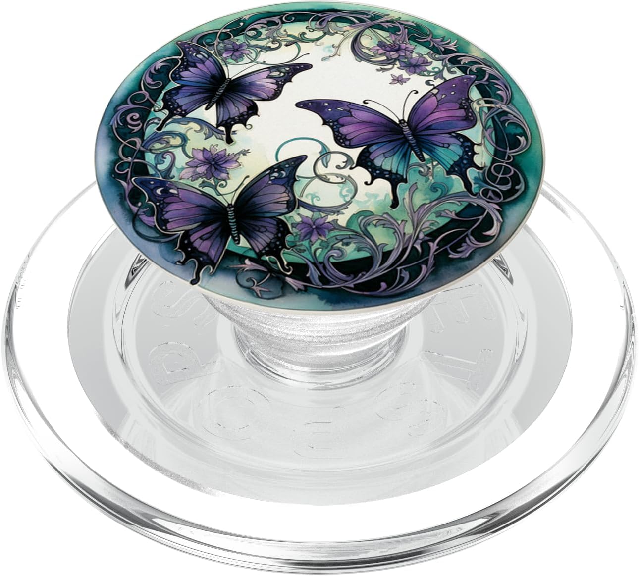 Amazon.com: Purple Butterfly PopSockets MagSafe PopGrip for iPhone ...