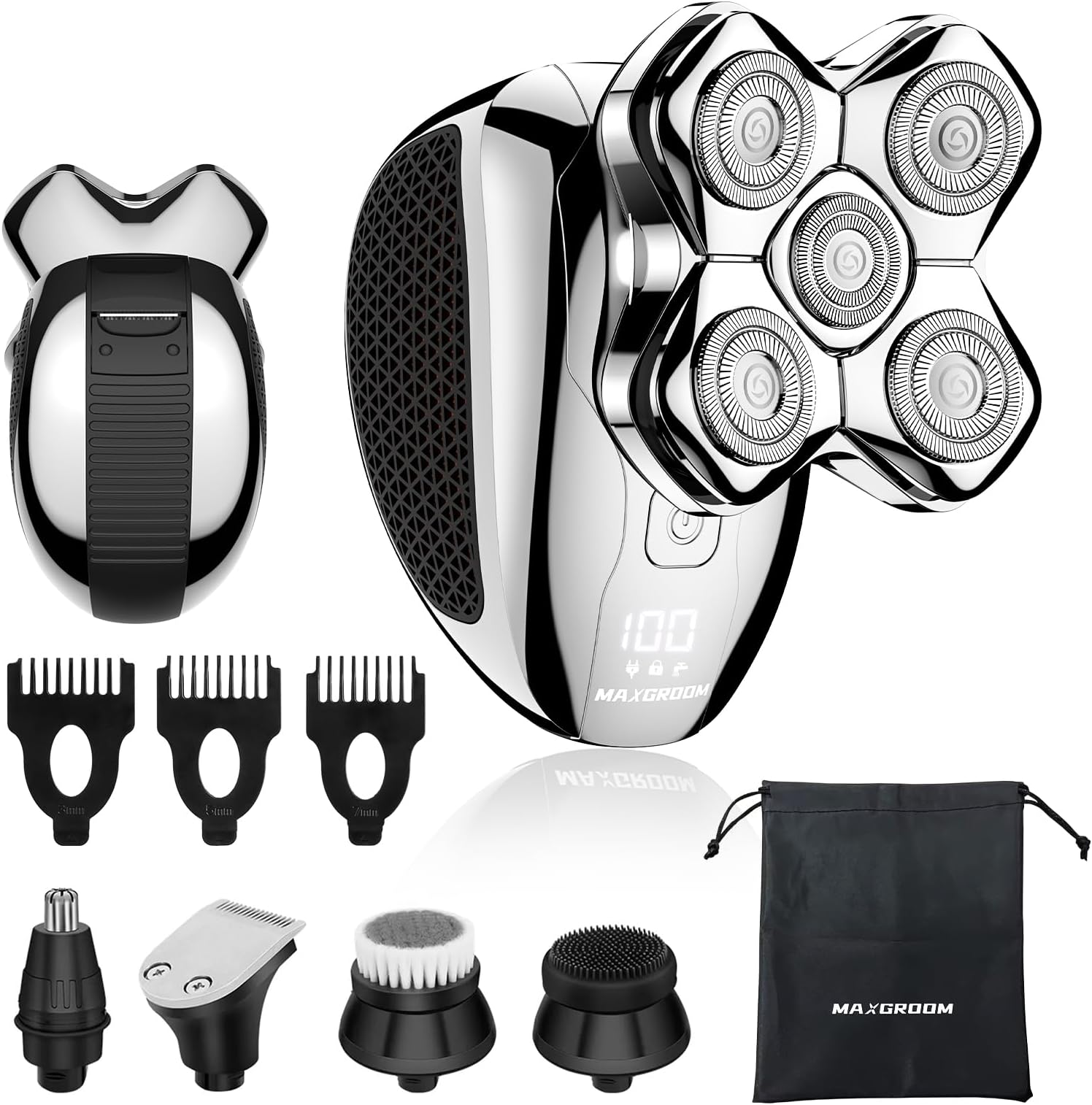 Amazon.com: Head Shavers for Bald Men, MAXGROOM 9800 RPM 5-in-1 Head ...