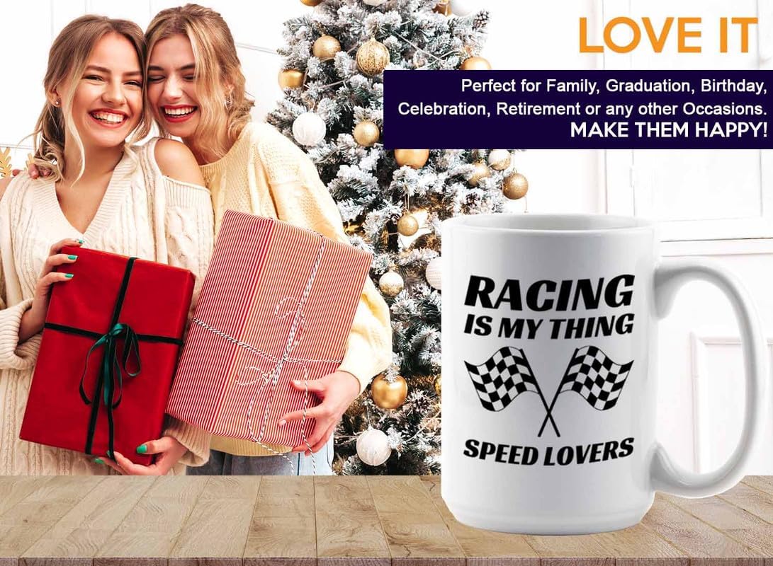 Racer Coffee Mug 15oz White – Racing Is My Thing – Fuel Speed Racer Car ...
