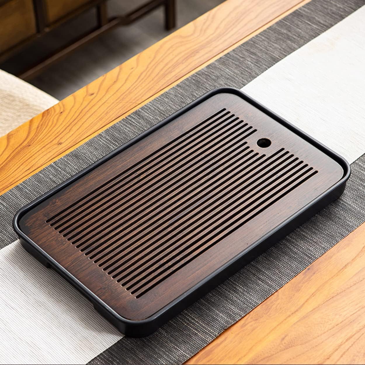 Amazon.com: 14 Inch Bamboo Chinese Gongfu Tea Tray Table Box with Water ...