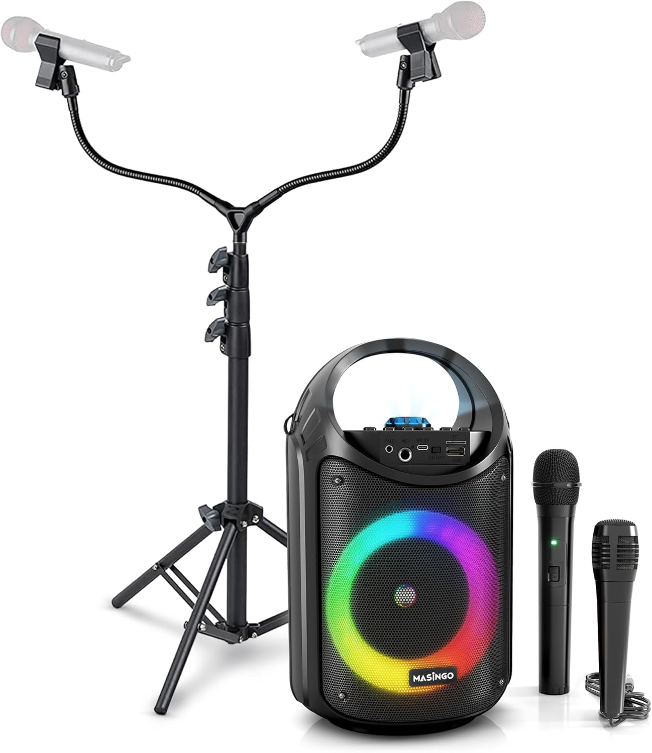 Amazon.com: MASINGO Bundle with Burletta C10 Karaoke Machine (Bluetooth ...